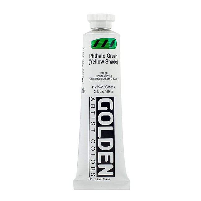 Golden Heavy Body Acrylic Phthalo Green (Yellow Shade) 59ml | Art ...